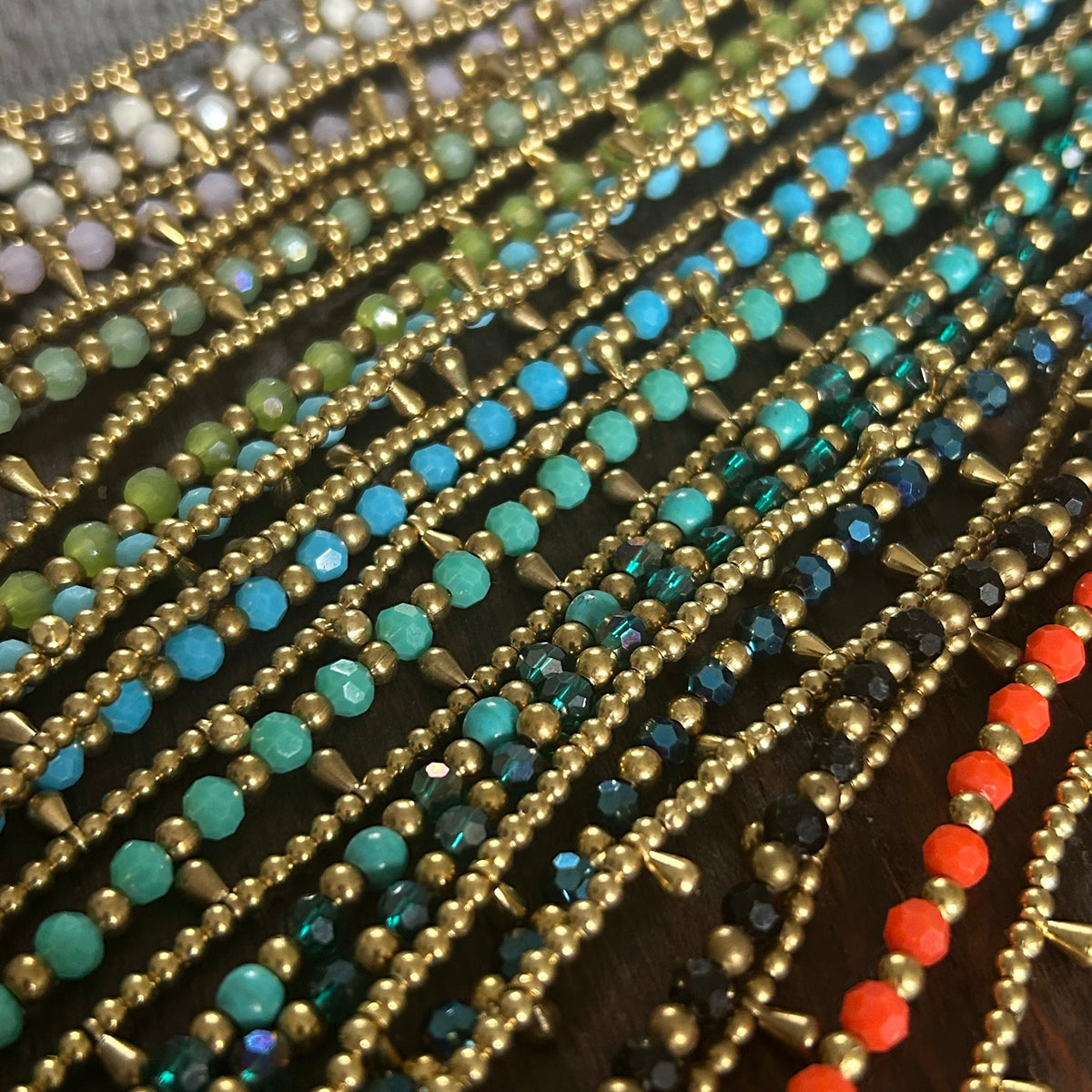 'Bead Love' 2 Strand Droplet Bead Anklet (White) – Lovezazenboutique